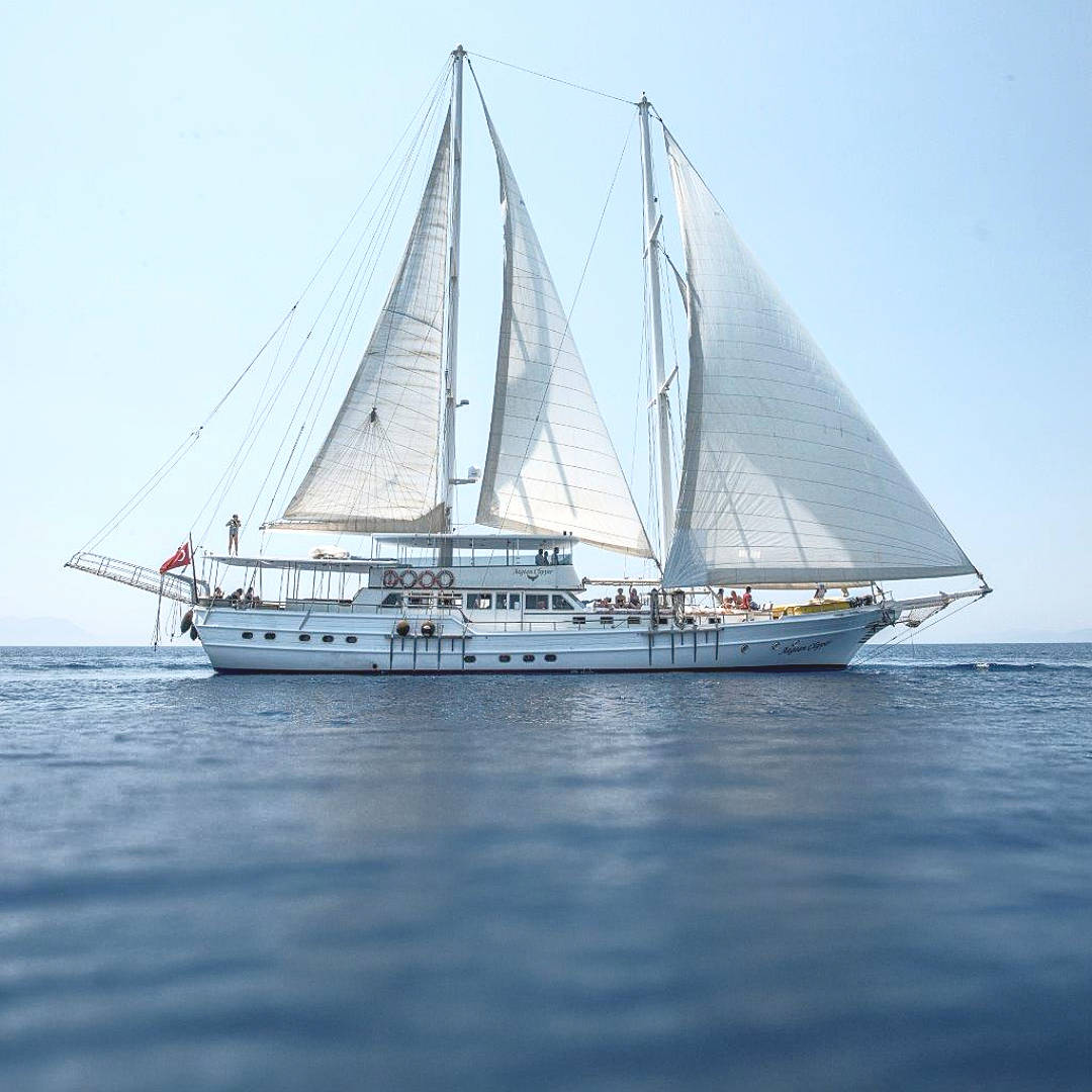 Tall Ship Ketch - Bodrum, Turkey - Ship Stays Ship Stays